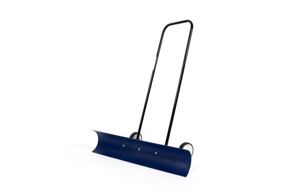 The Snowcaster 30SNC Wheeled Snow Pusher Shovel, Blue - Snowcaster
